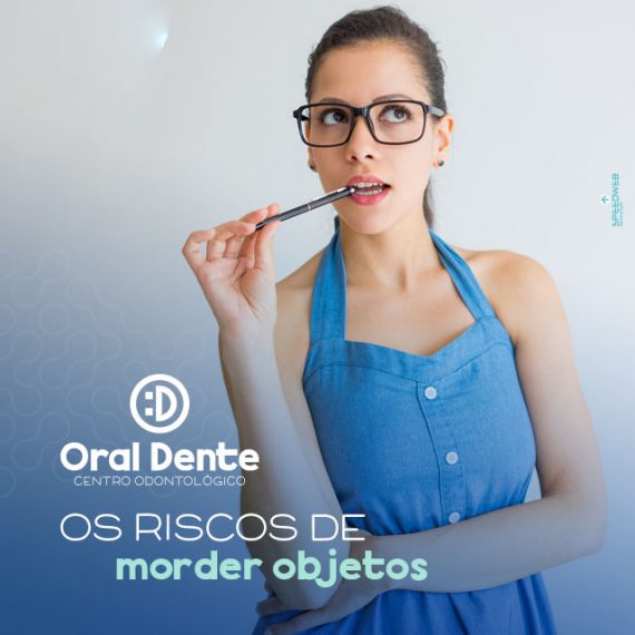 Os riscos de morder objetos – Oral Dente